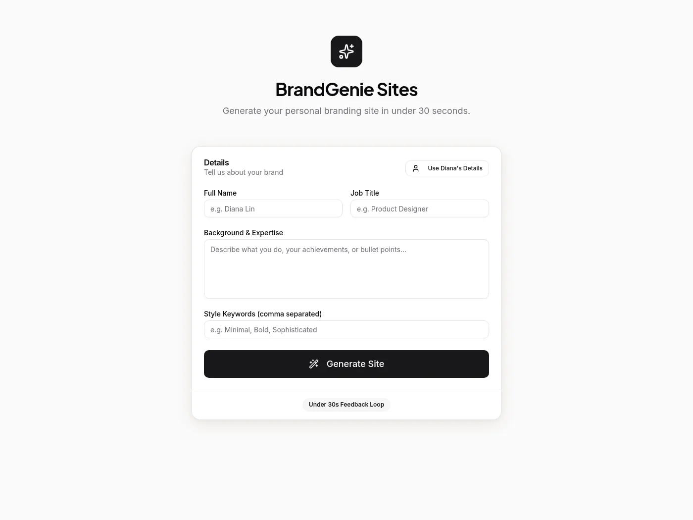 BrandGenie Sites