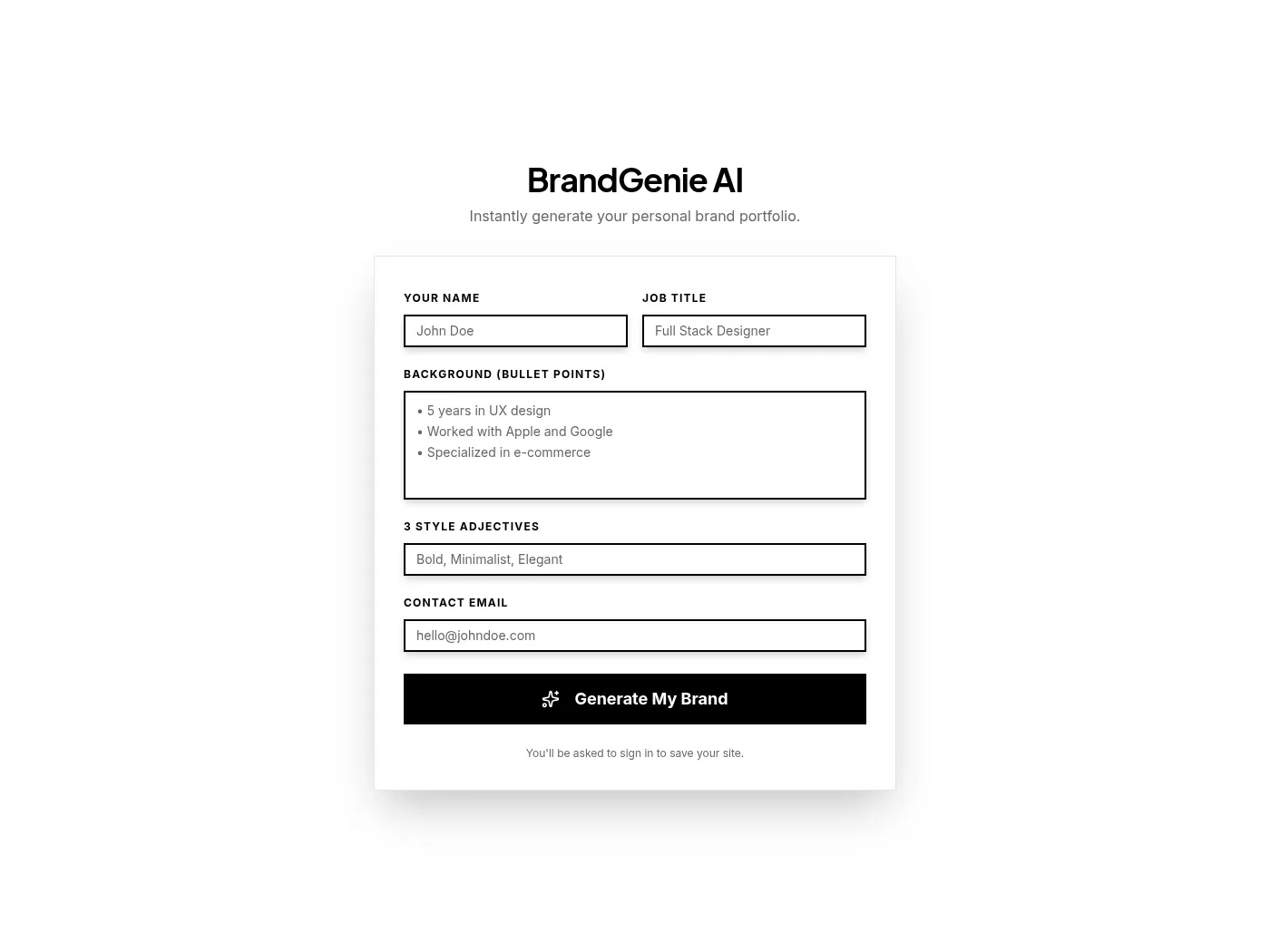 BrandGenie AI Site