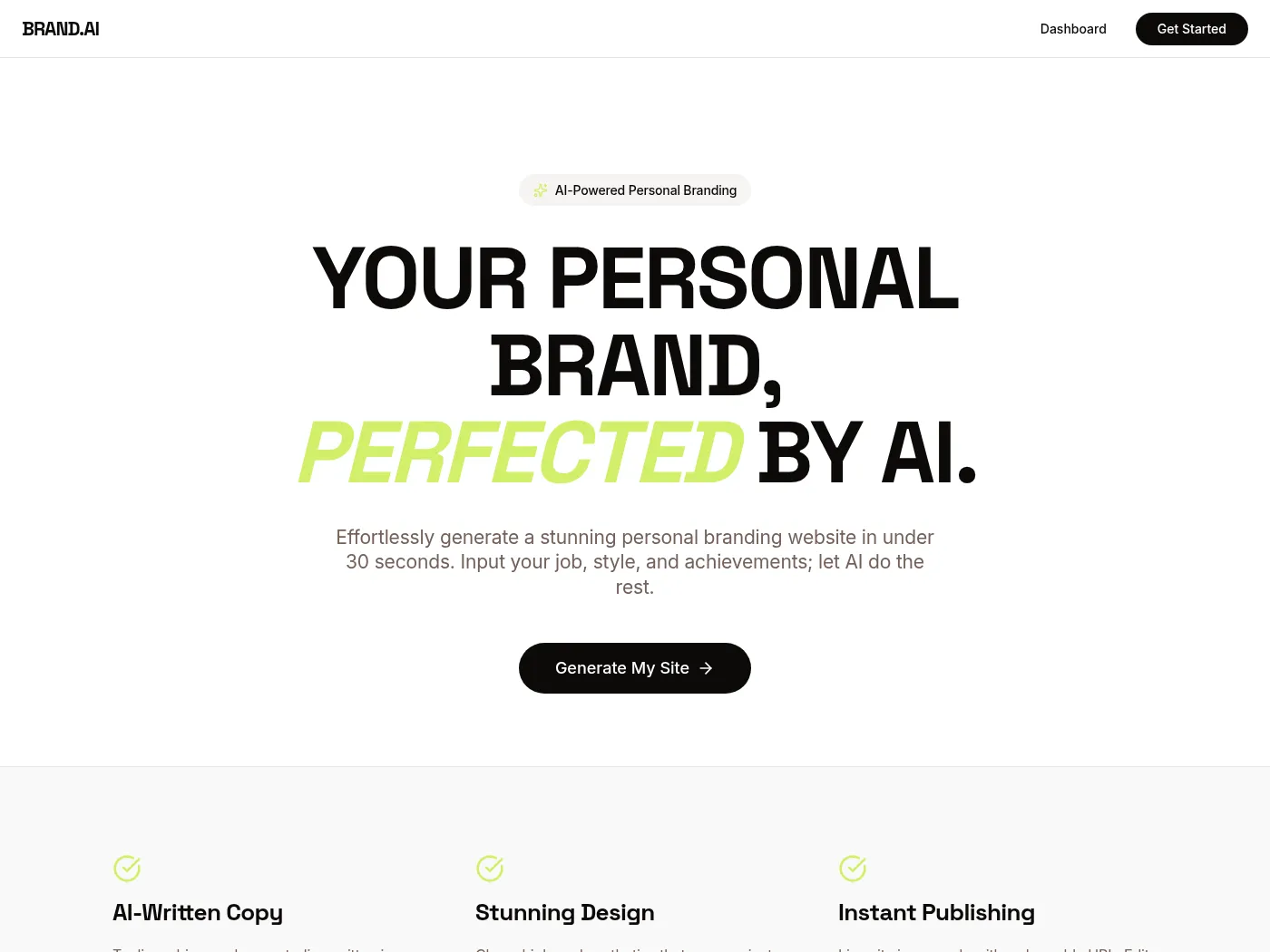 AI Branding Site Maker