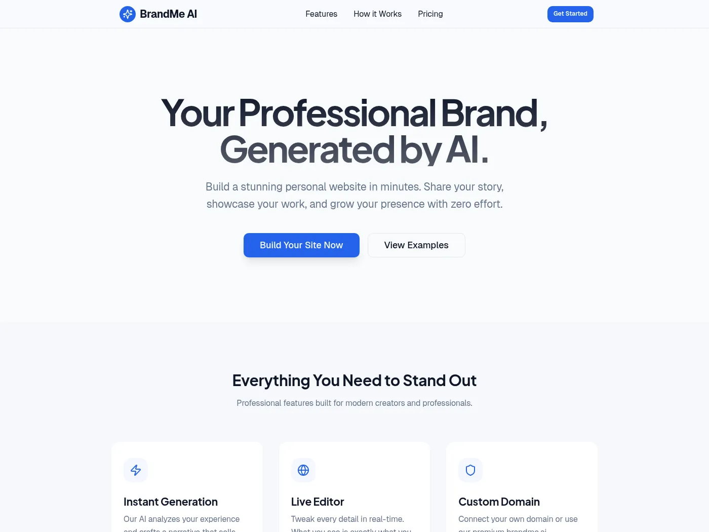 BrandMe AI Site Builder