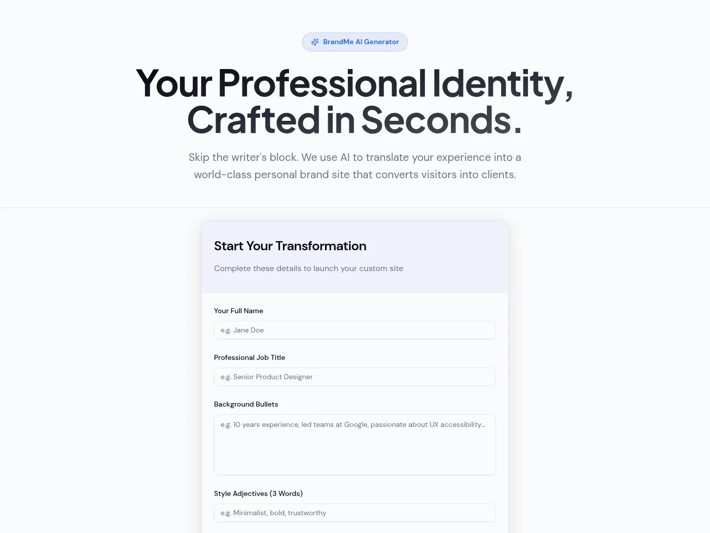 BrandMe Generator