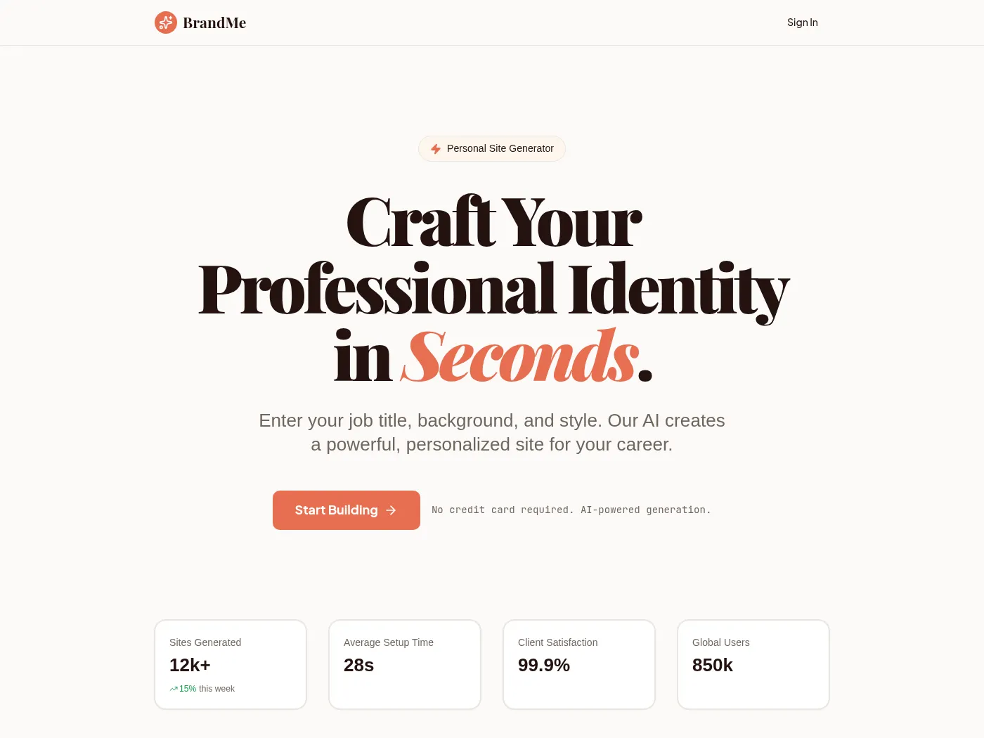 BrandMe Site Generator