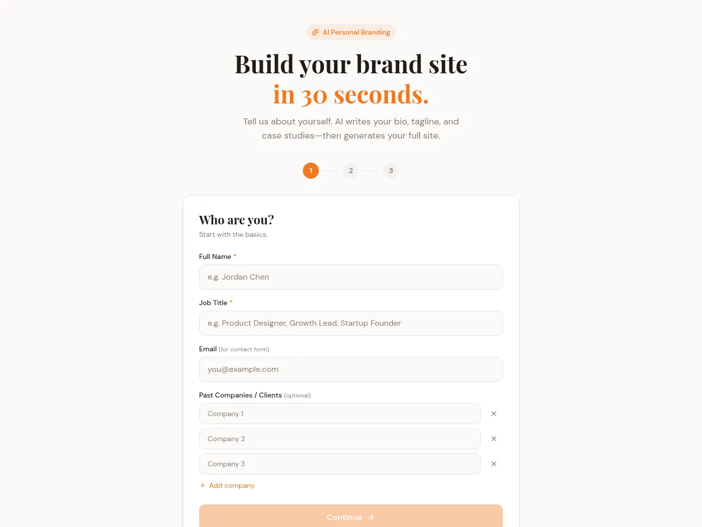 AI BrandSite Generator