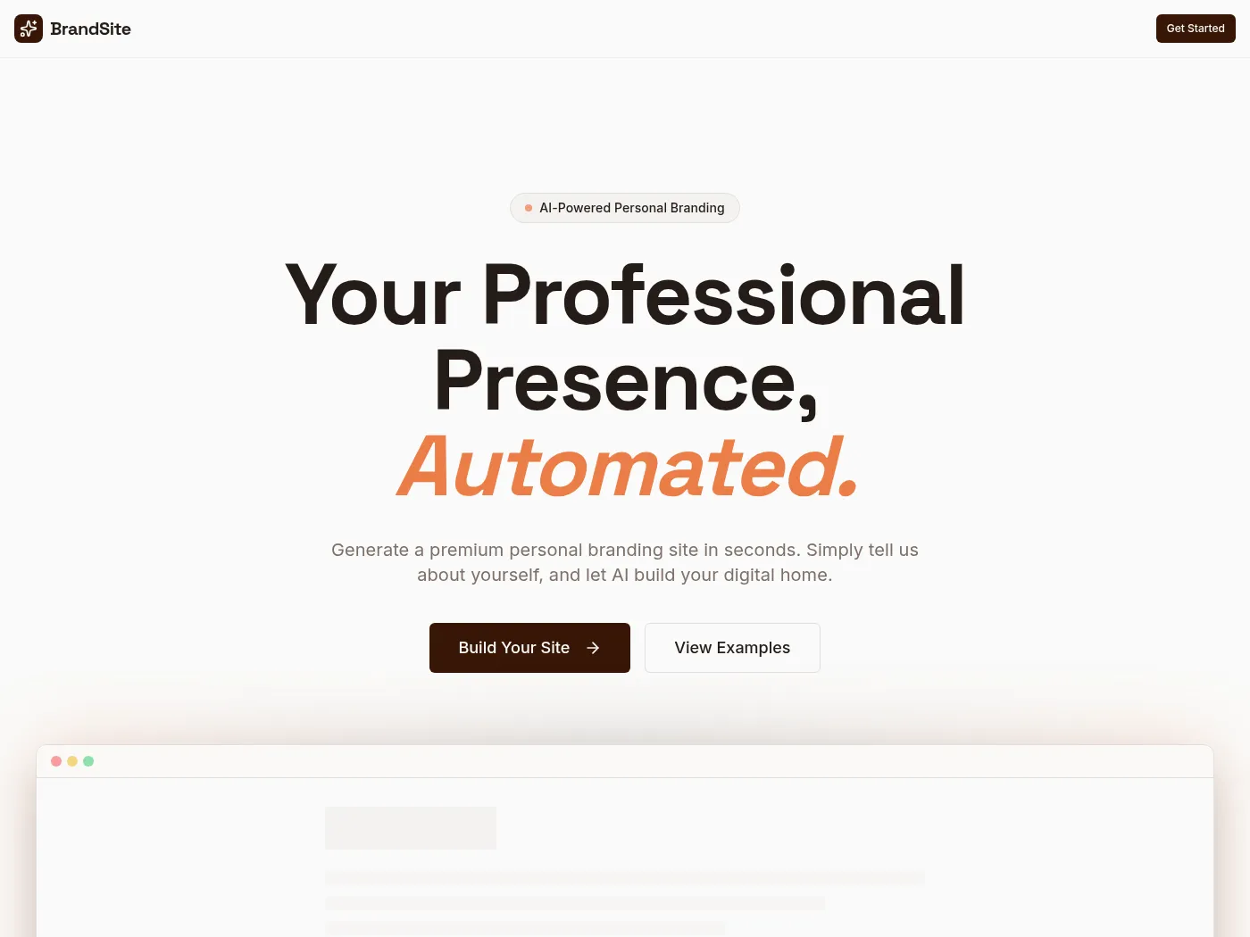 BrandSite AI Generator