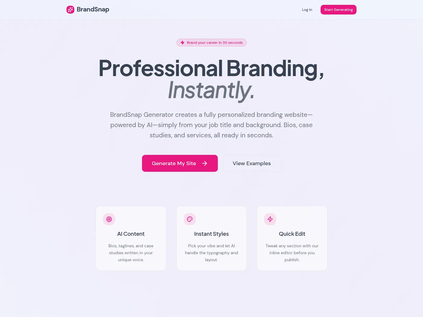 BrandSnap Generator