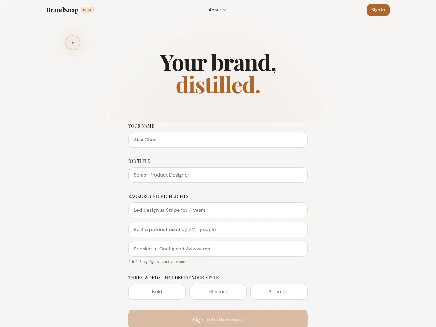 BrandSnap Site Generator