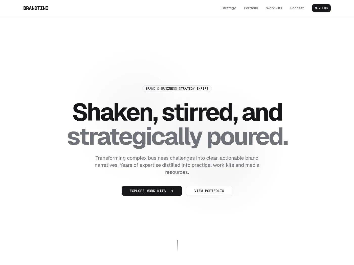 Brandtini Portfolio Landing