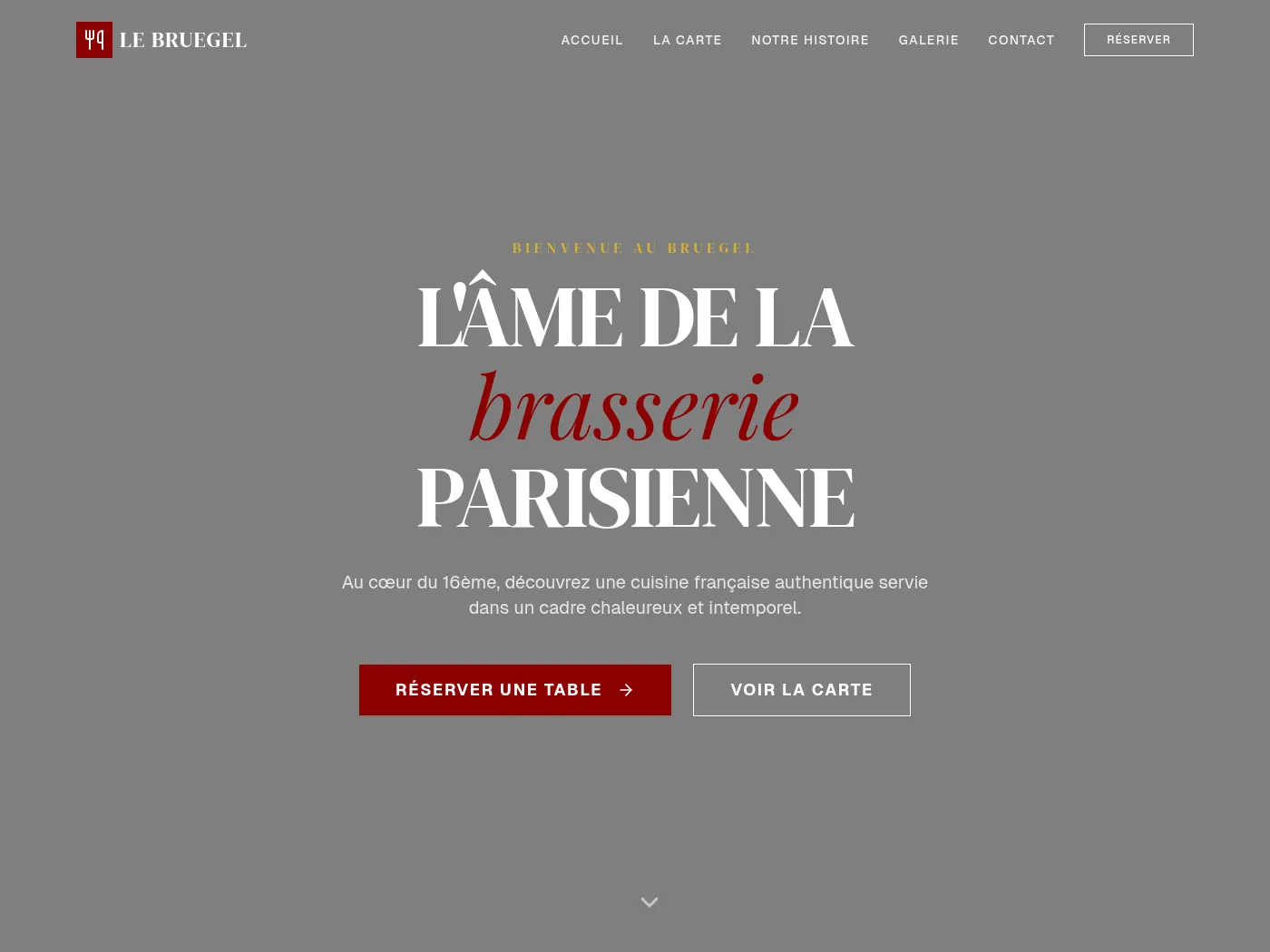Brasserie Promo Site