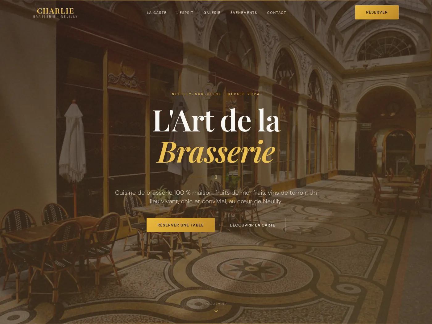 Brasserie Neuilly Showcase