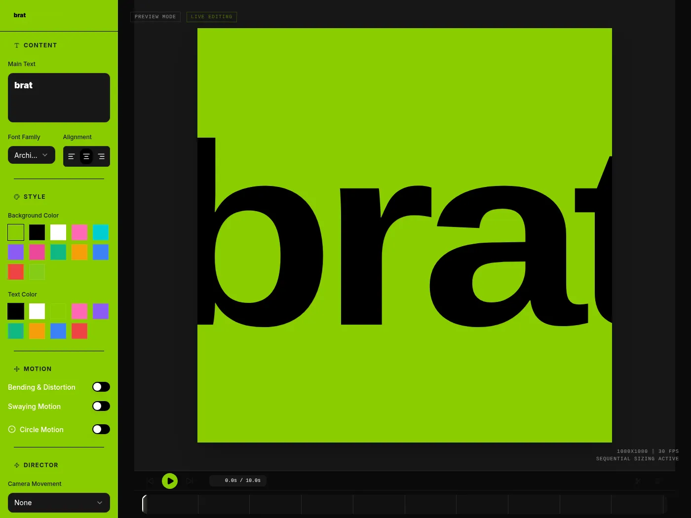 Brat Visual Text Studio