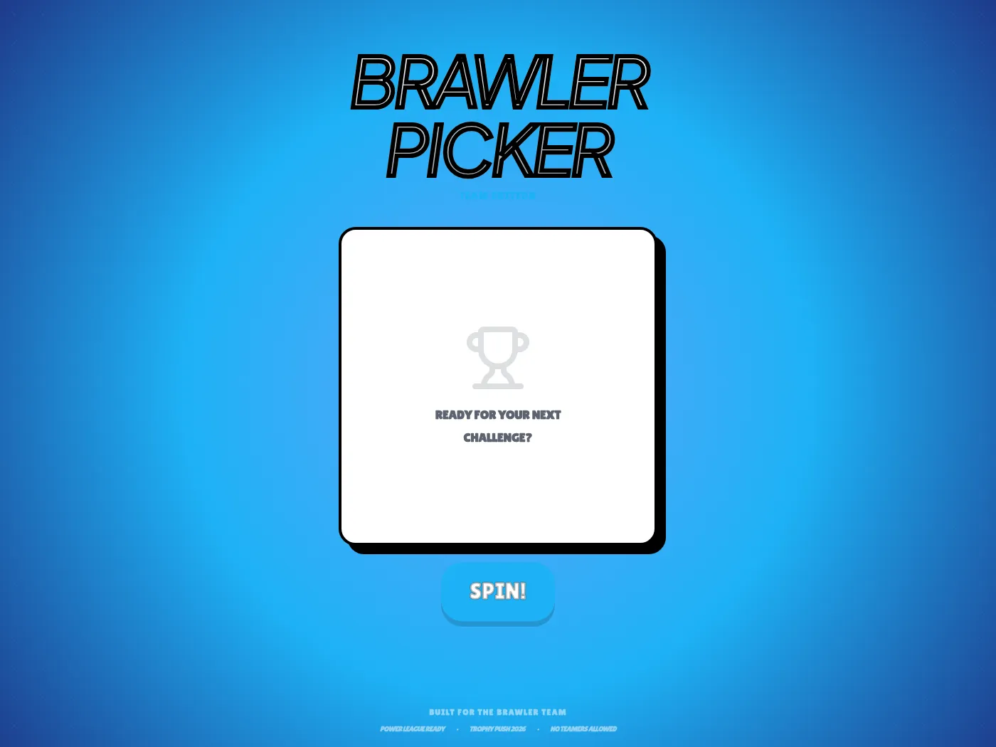 Brawler Trophy Picker