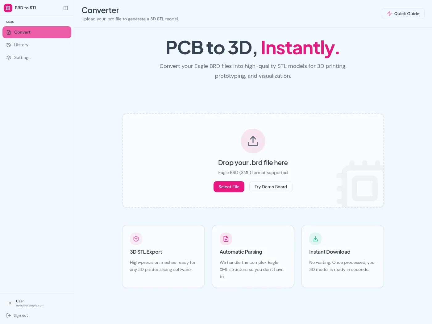 BRD to STL Converter