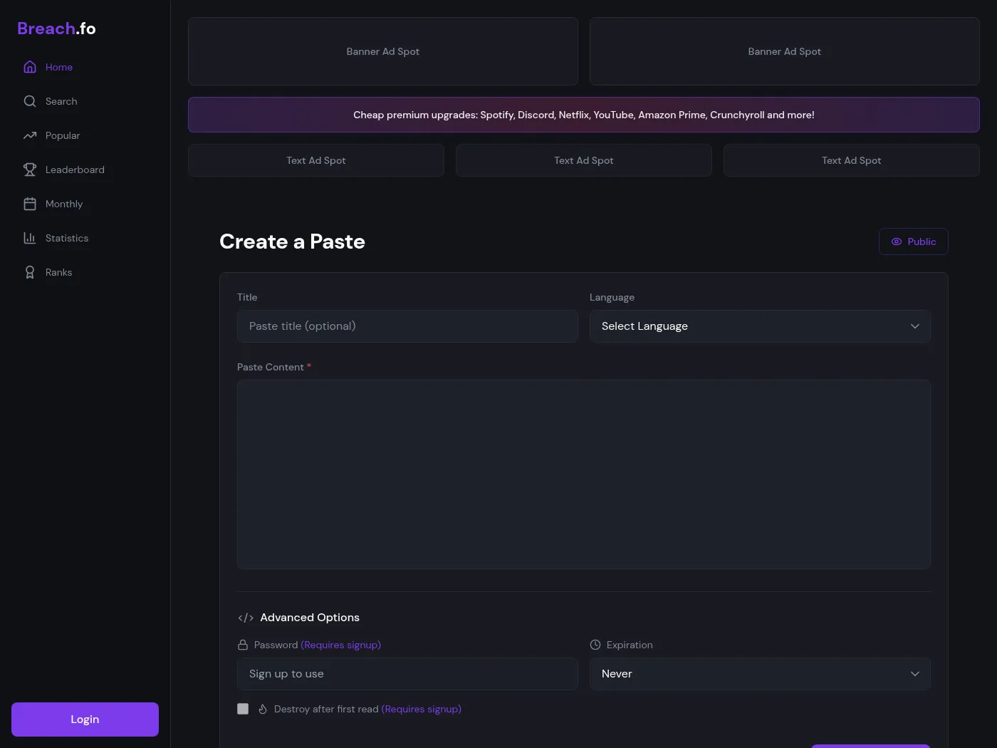Breach.fo UI Clone