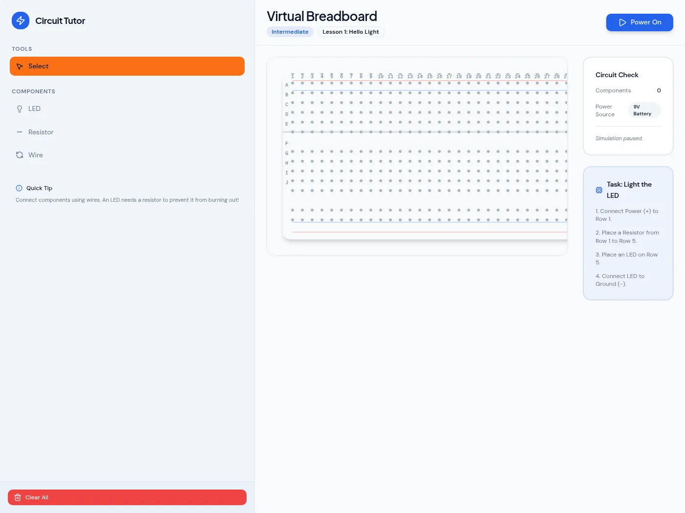 Breadboard Circuit Tutor