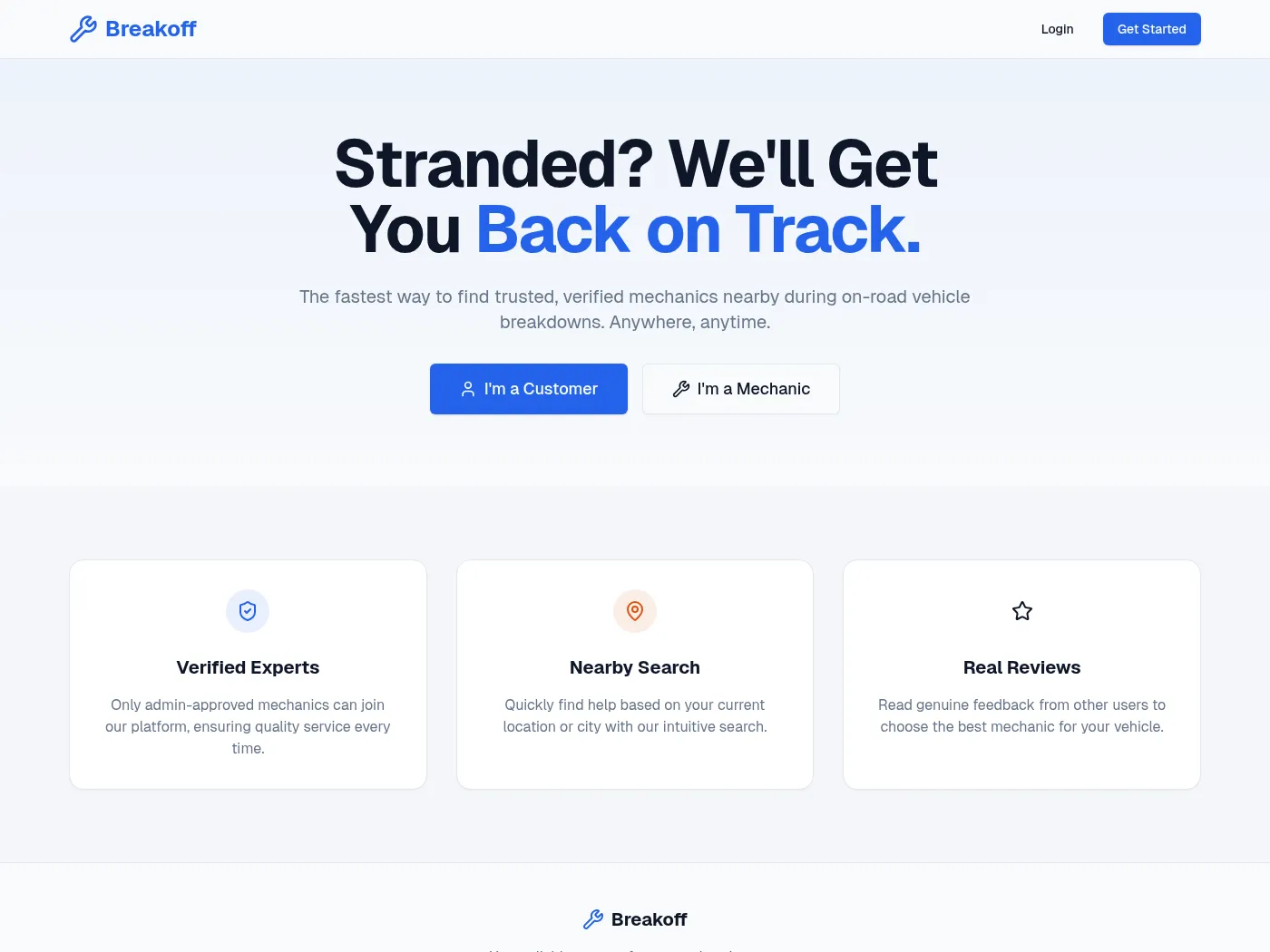 Breakoff Assistance Portal