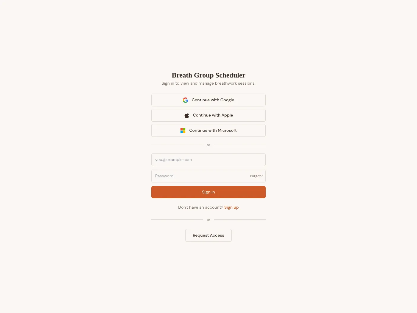 Breath Group Scheduler