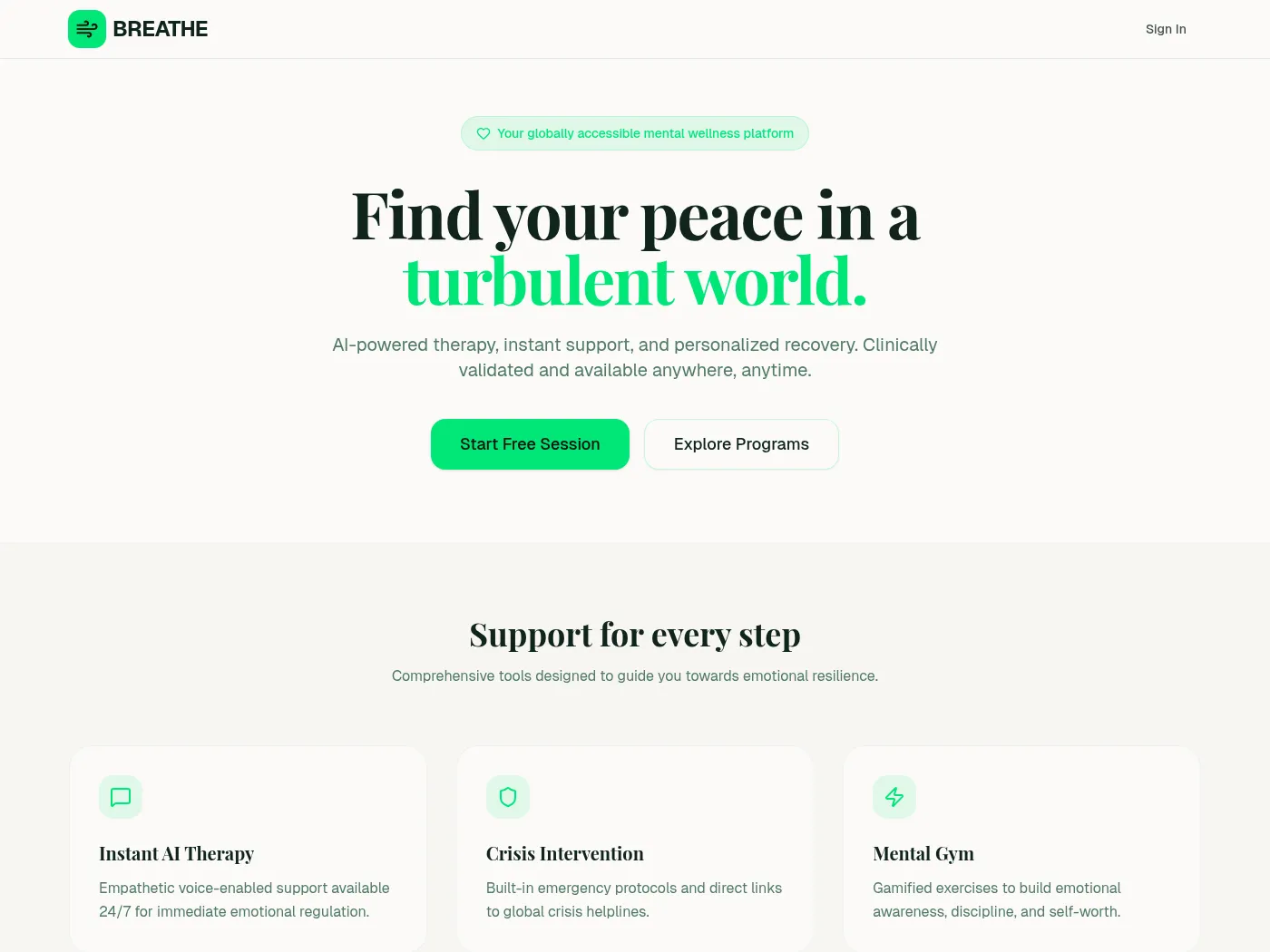 BREATHE Wellness Platform