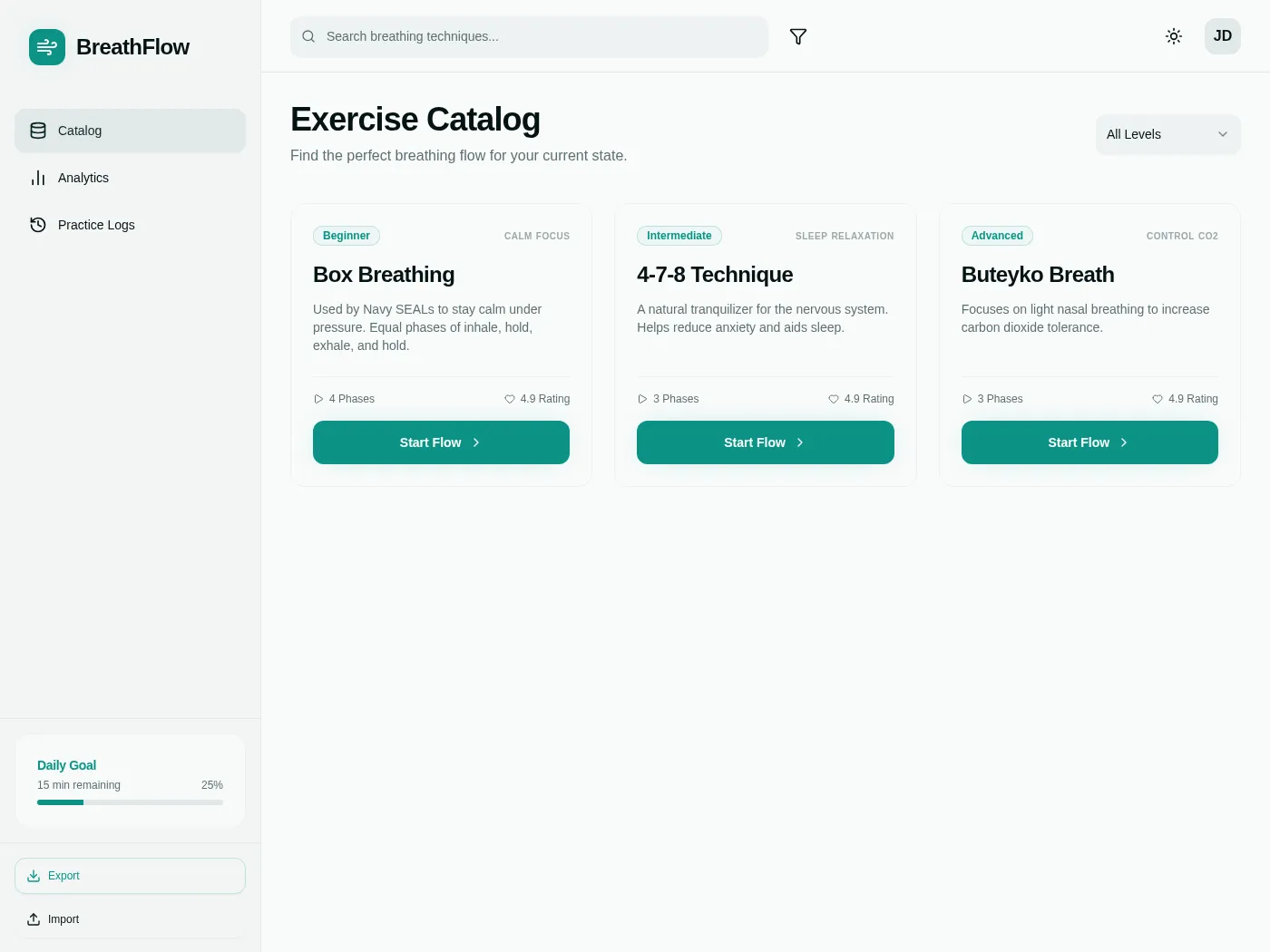 BreathFlow Web Suite