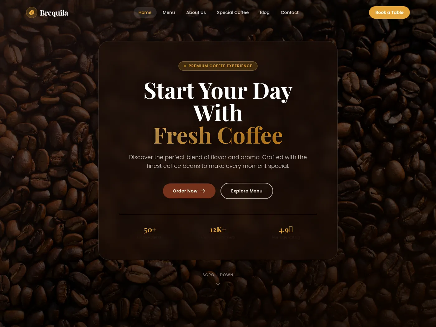 Brequila Coffee Website