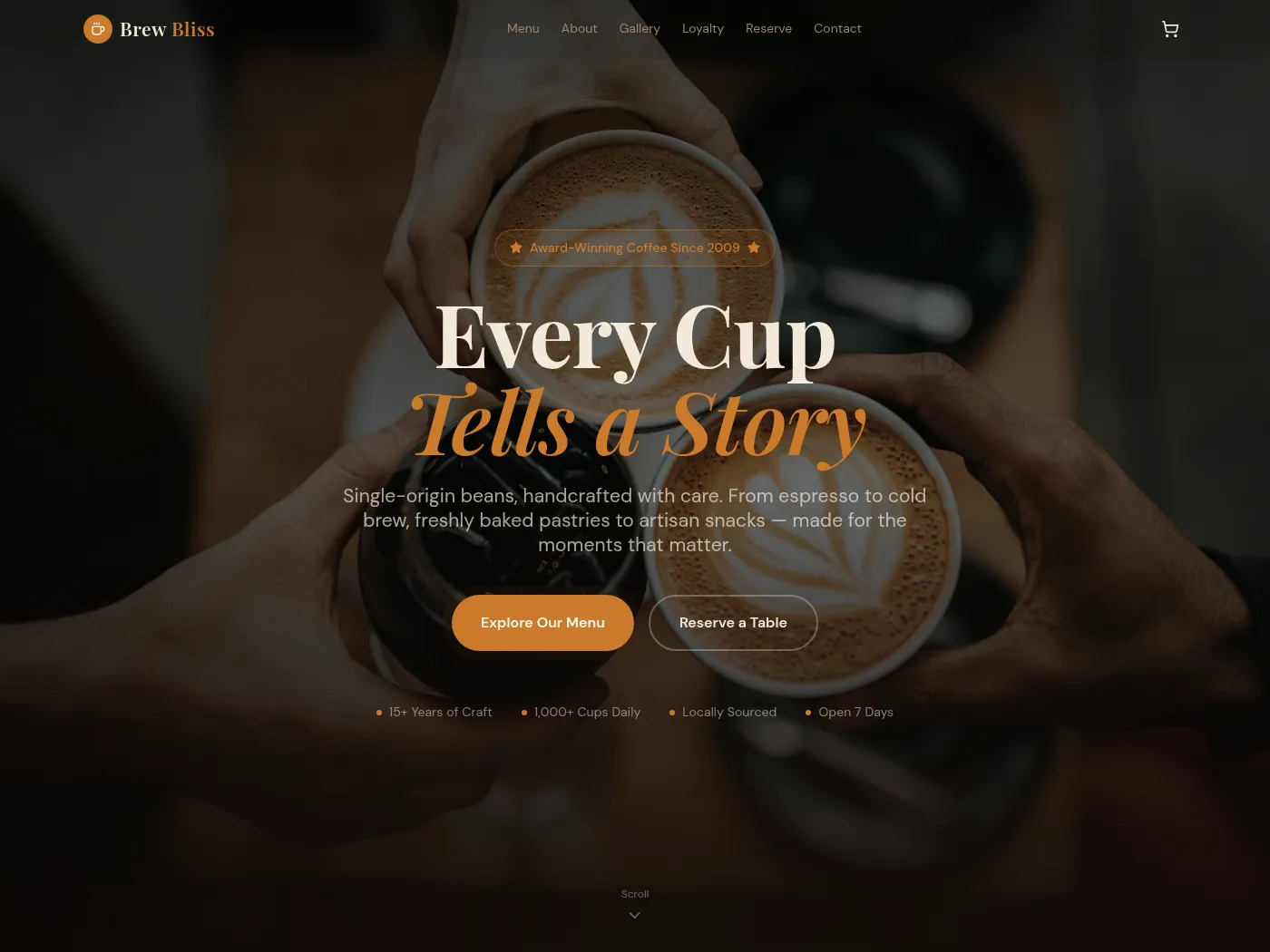 Brew Bliss Café Site