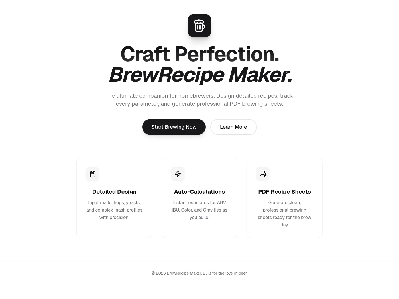 BrewRecipe Maker