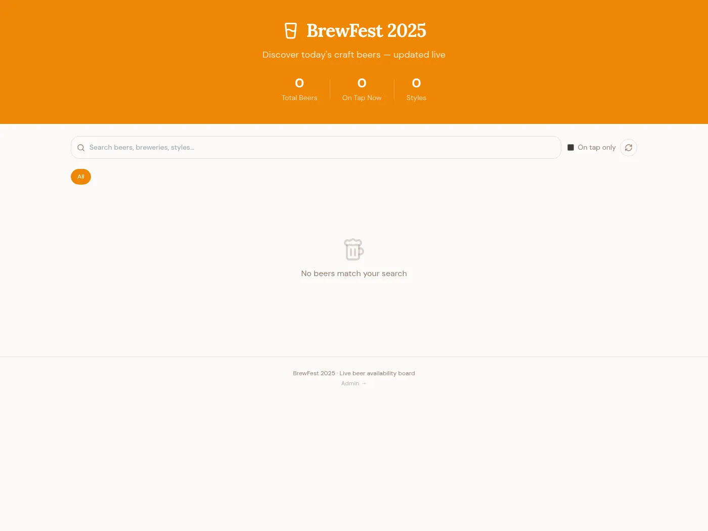 BrewFest Dashboard