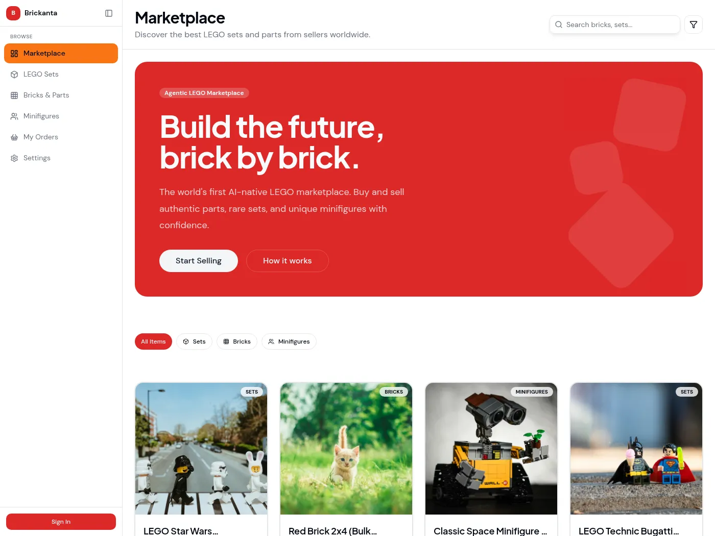 Brickanta Marketplace Clone