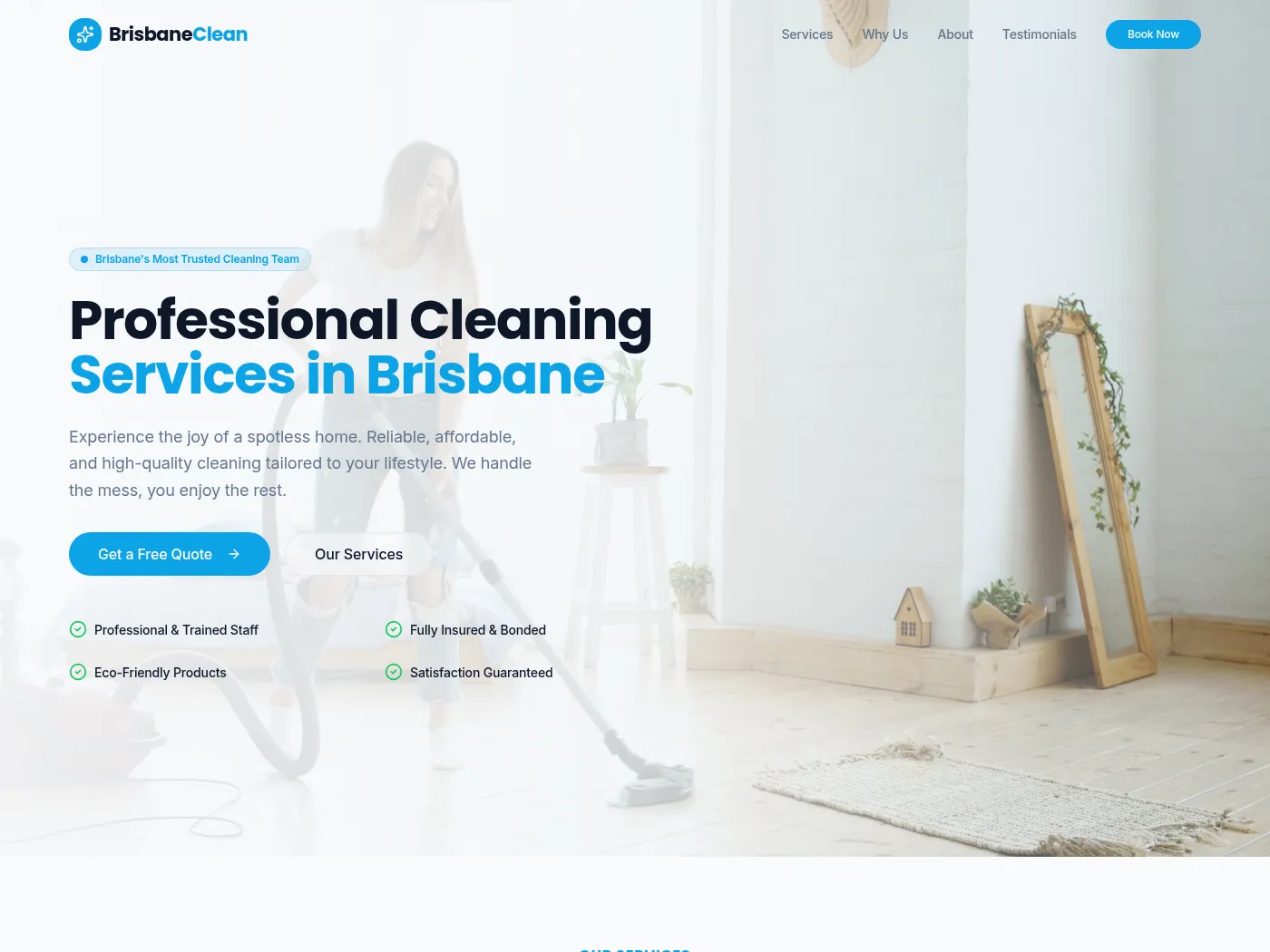 Brisbane Clean Co Website
