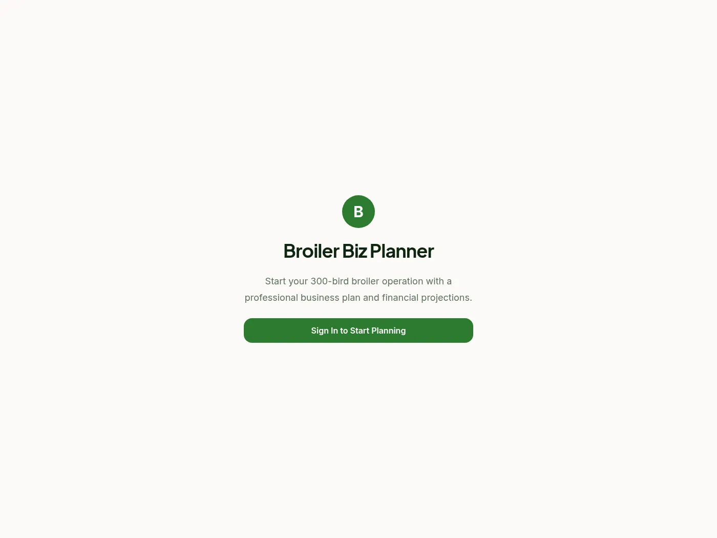 Broiler Biz Planner