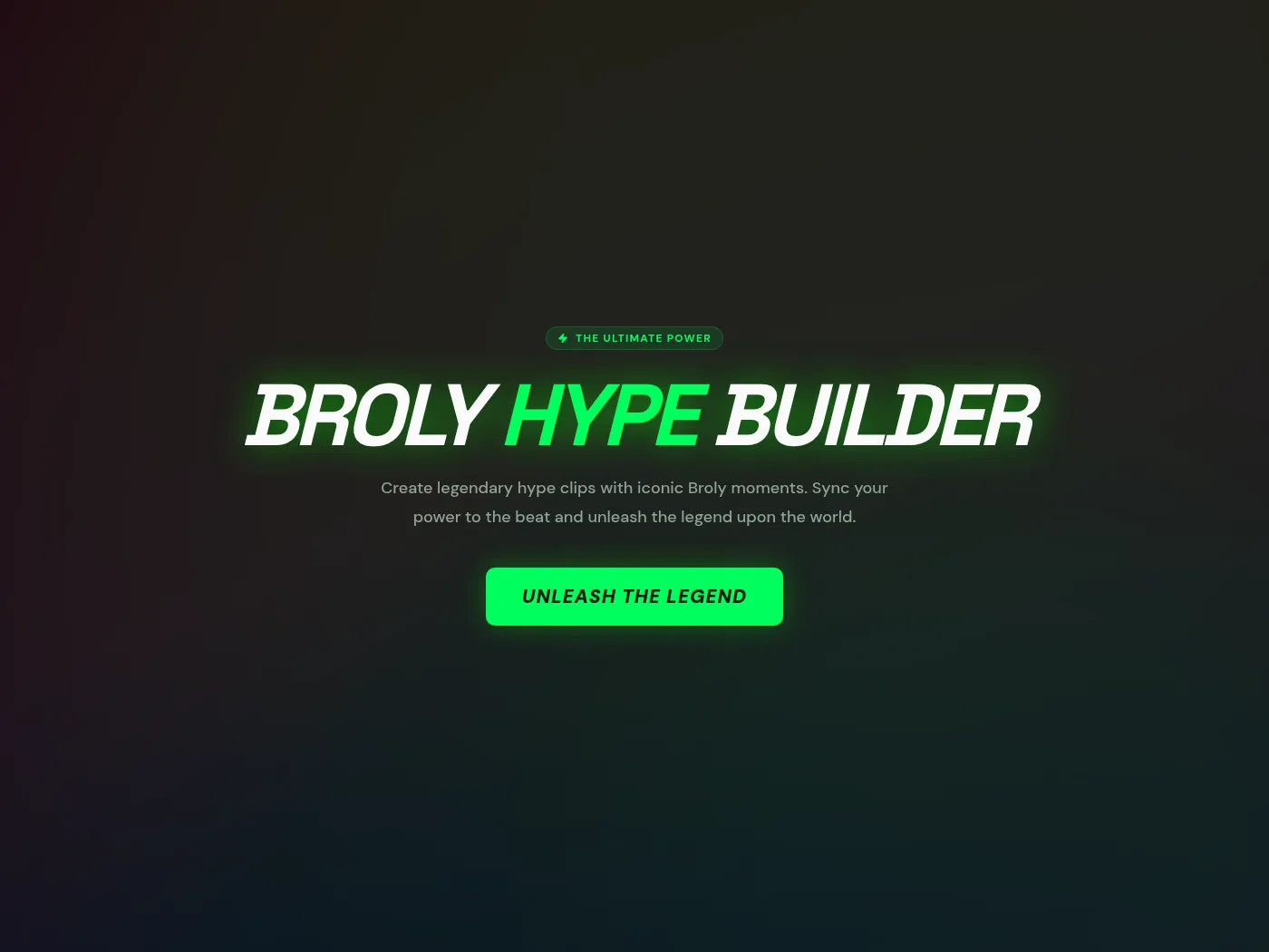 Broly Hype Clip Builder