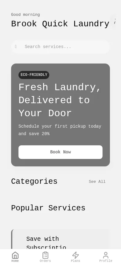 Brook Quick Laundry App