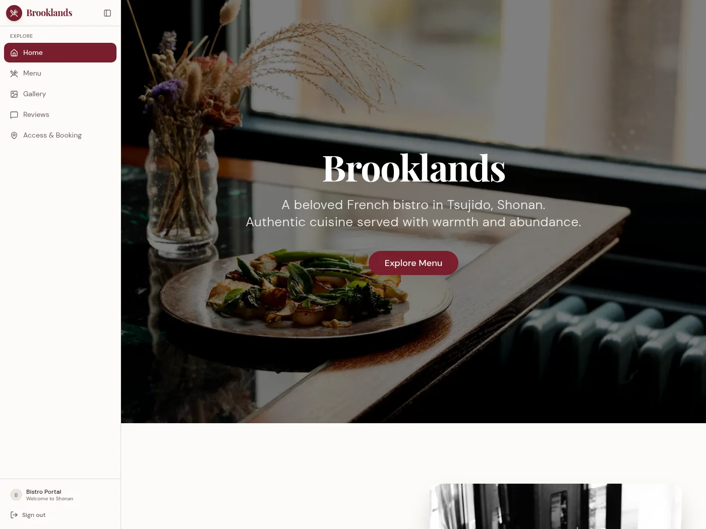 Brooklands Bistro Portal