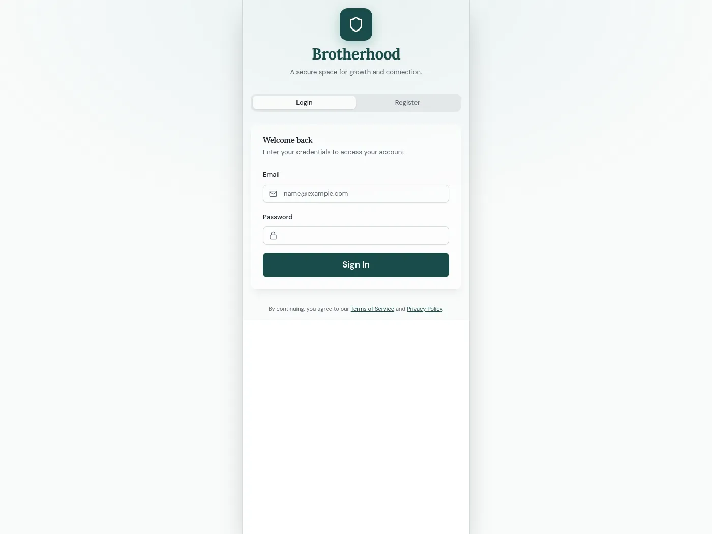 Brotherhood Wellbeing App