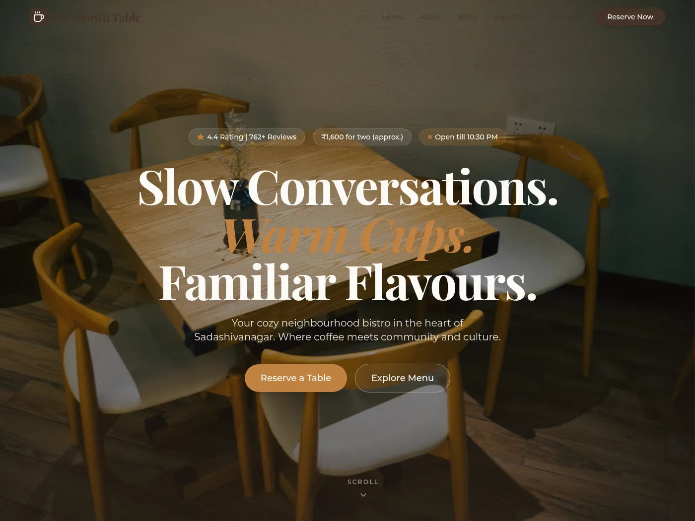 Brown Table Café Demo