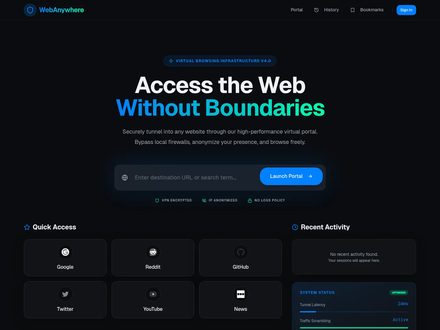 WebAnywhere Browser Portal
