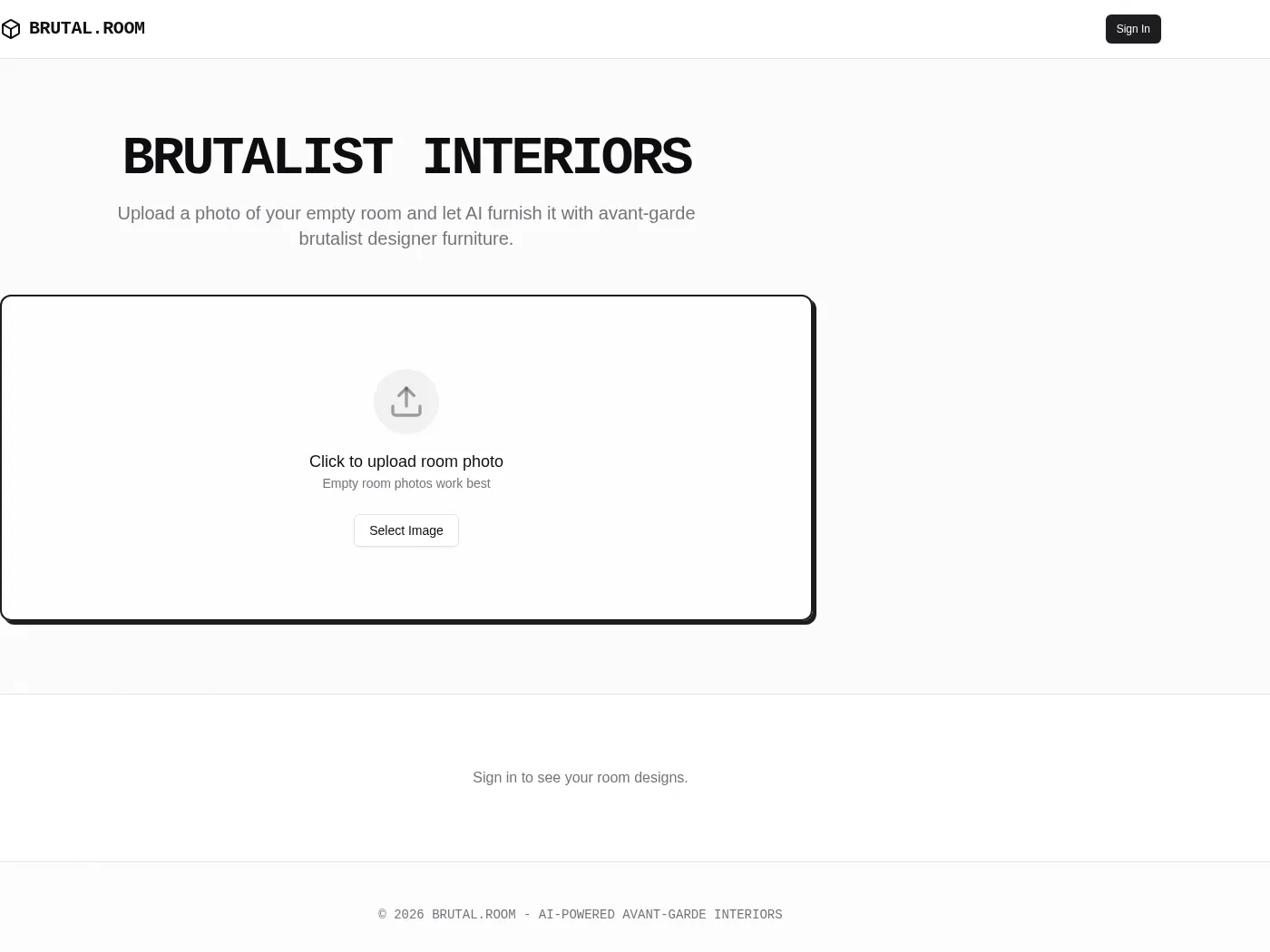 Brutalist Room Designer
