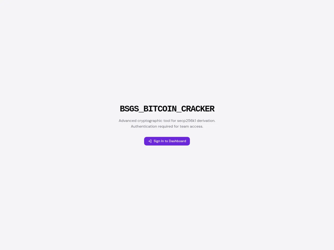 BSGS Bitcoin Cracker