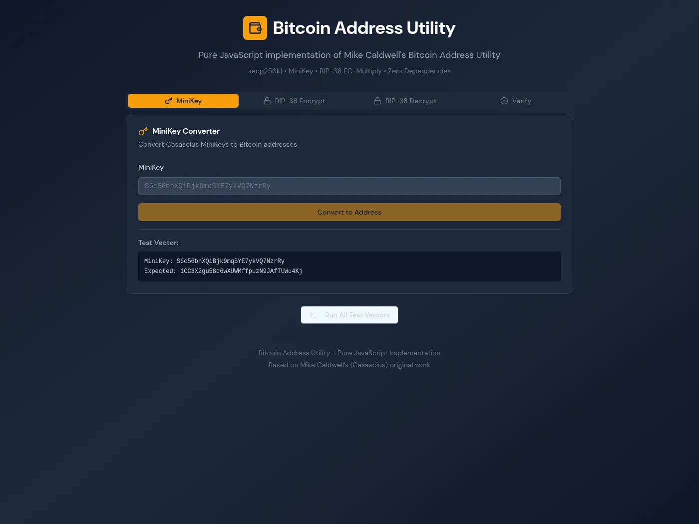 Bitcoin Address Utility Py
