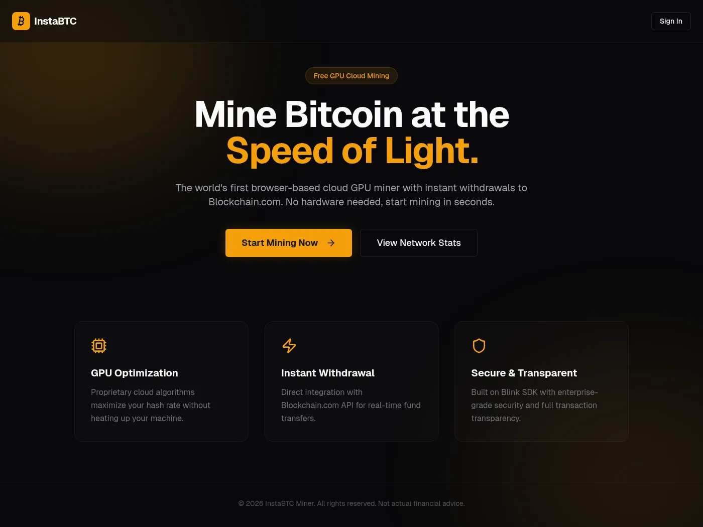 InstaBTC Miner