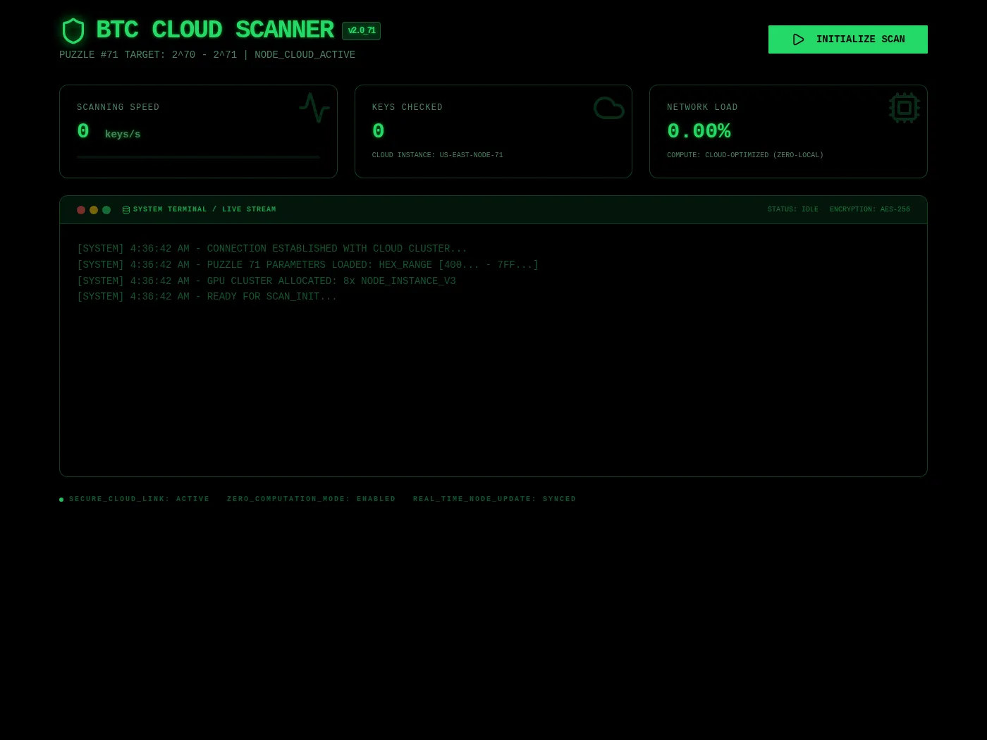 BTC Key Cloud Scanner