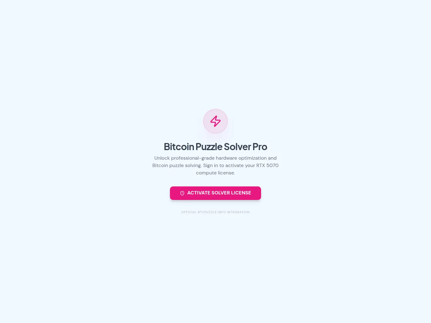Bitcoin Puzzle Solver Pro