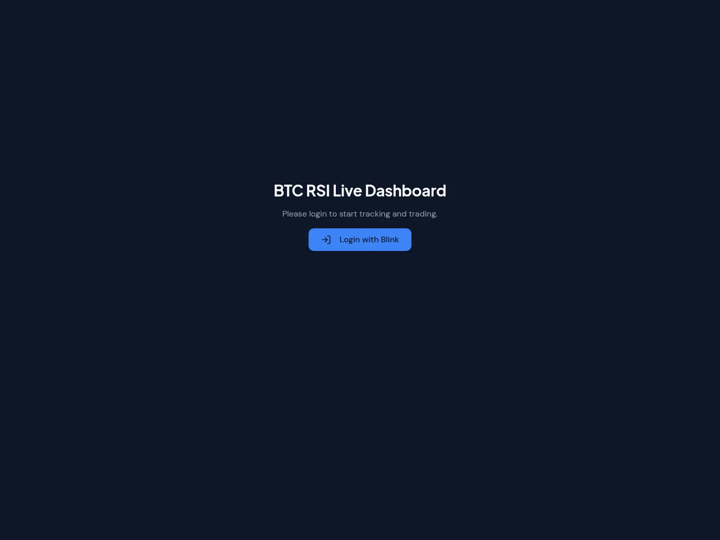 BTC RSI Live Dashboard