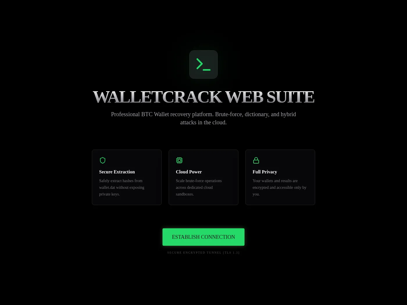 WalletCrack Web Suite
