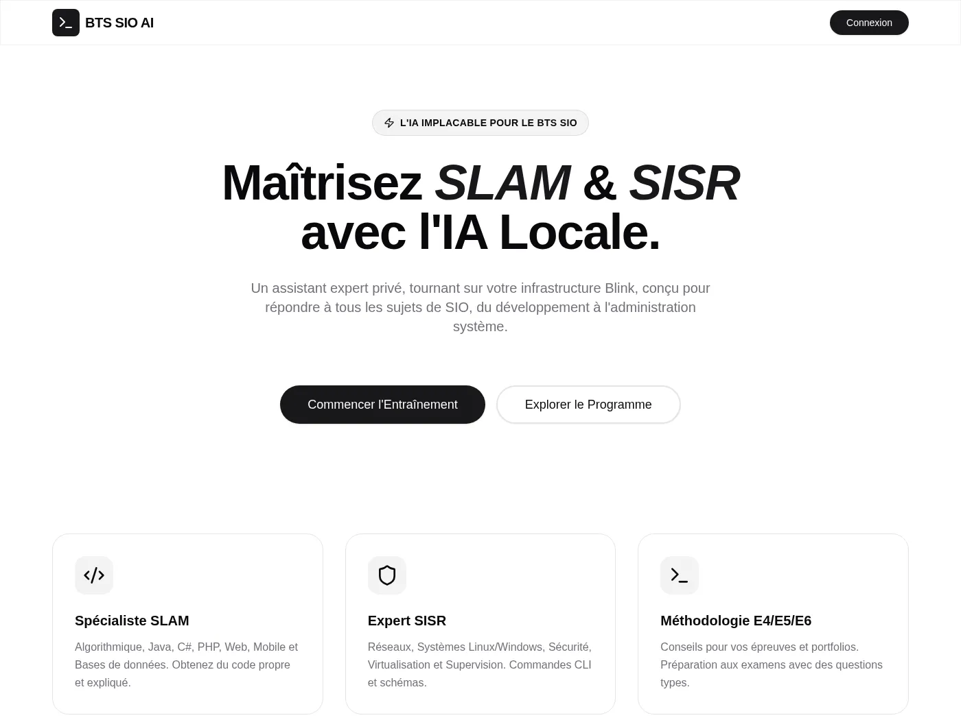 BTS SIO Local AI