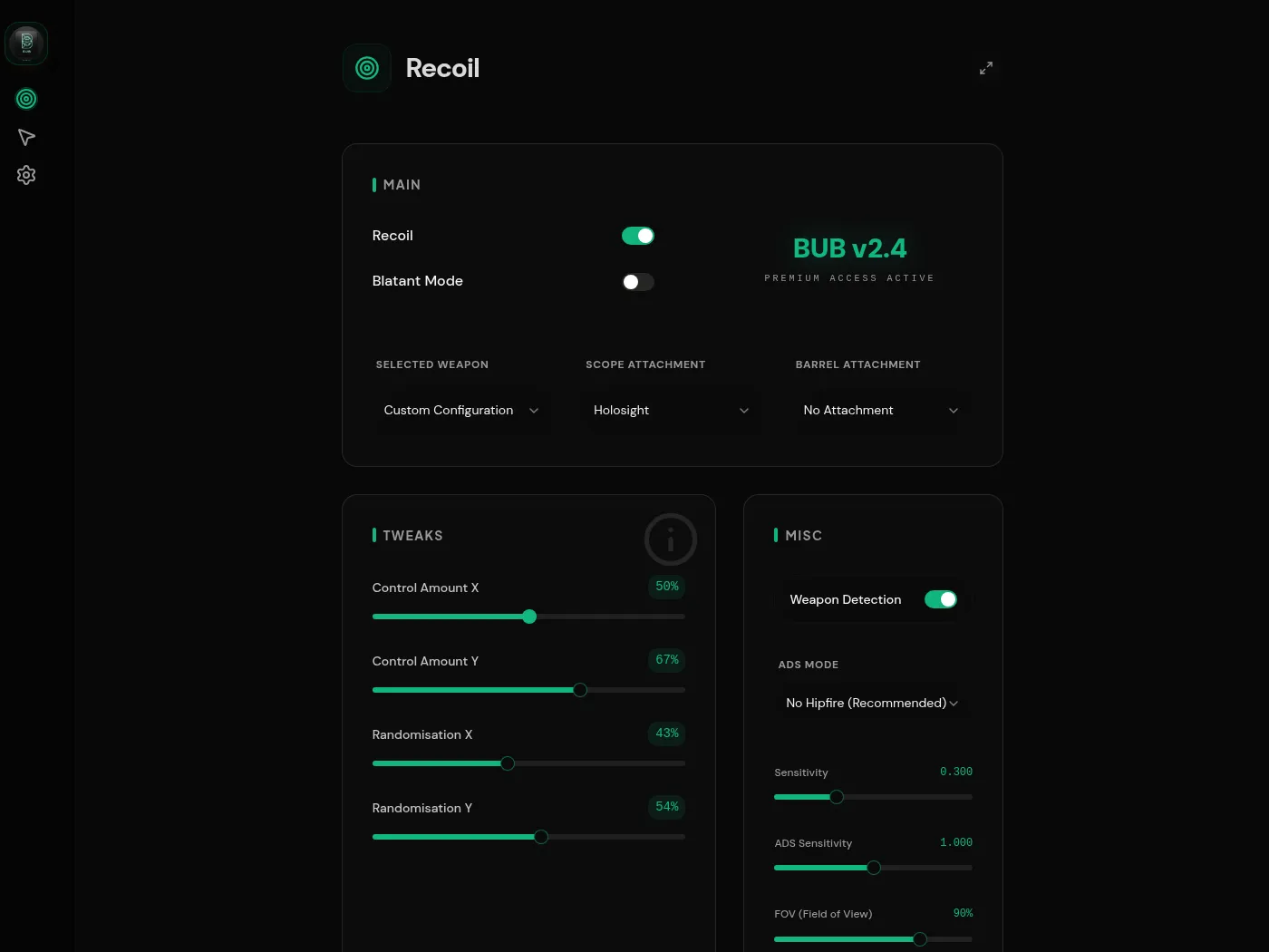 Bub Recoil Script GUI