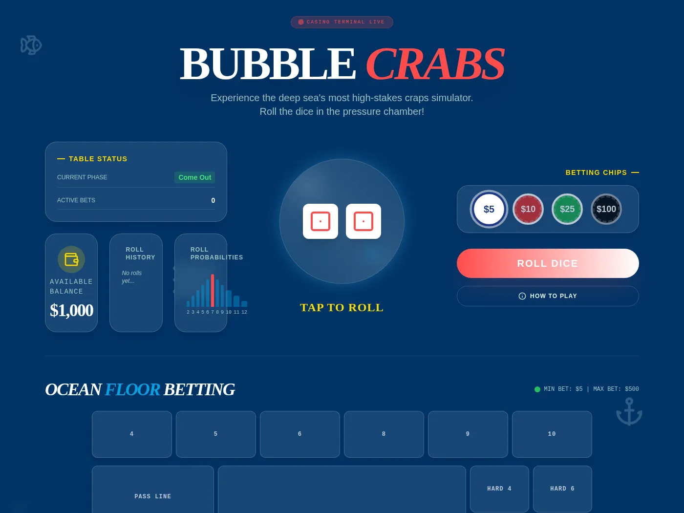 Bubble Crabs Simulator