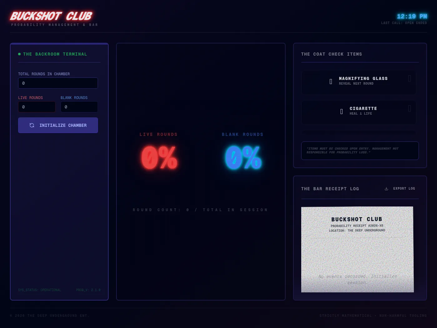 Buckshot Probability Club
