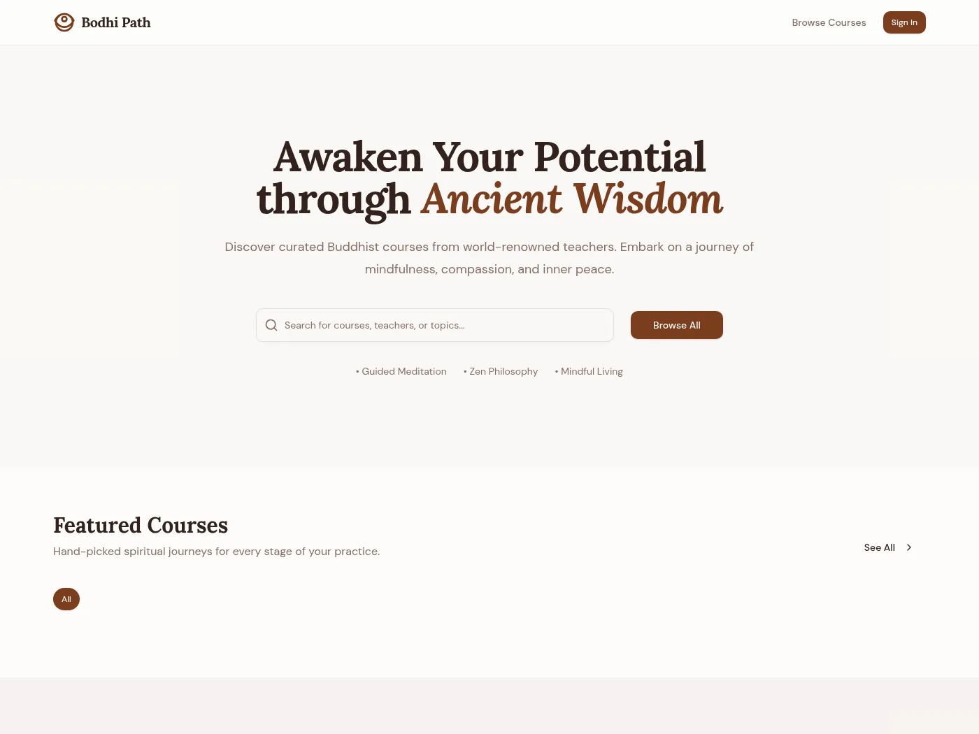 Buddhist Course Marketplace