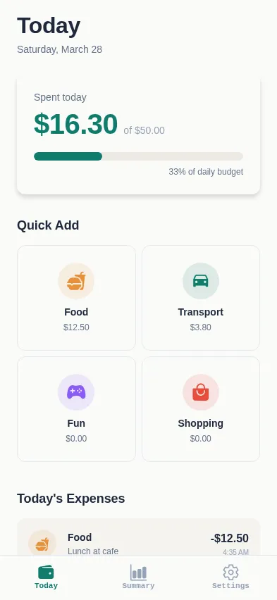 Pocket Budgeteer