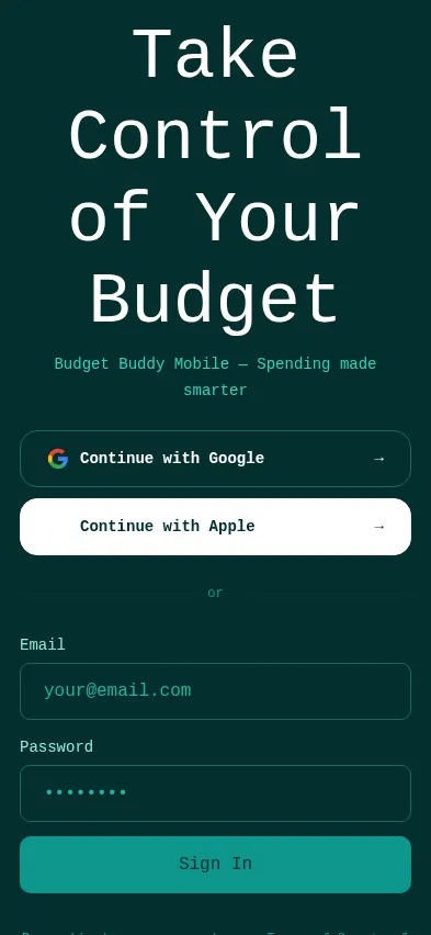 Budget Buddy Mobile